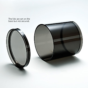 SheeChung Stackable Qtip Holder with Storage Lids for Cotton Swabs, Balls, Pads, Floss Picks-4 Pack Acrylic Apothecary Jar Bathroom Accessories for Bathroom Counter Organizer (4pack 10oz&12oz)