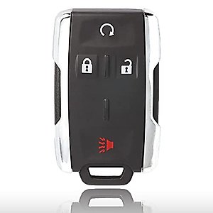 Keyless Entry Remote Control Car Key Fob Compatible with Chevy Silverado/Colorado/GMC Sierra 1500 2500 HD 3500 HD 2014 2015 2016 2017 2018 2019 2020/Canyon 4 Buttons Car Key Replacement M3N32337100
