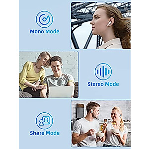 Earbuds Wireless, Noise Cancelling ENC Clear Call Ear Buds with 4 Mic,Bluetooth Headphones 4 Dynamic Drivers,Waterproof Earphones, Immersive Sound Premium Stereo Headset for iPhone Android(Blue)