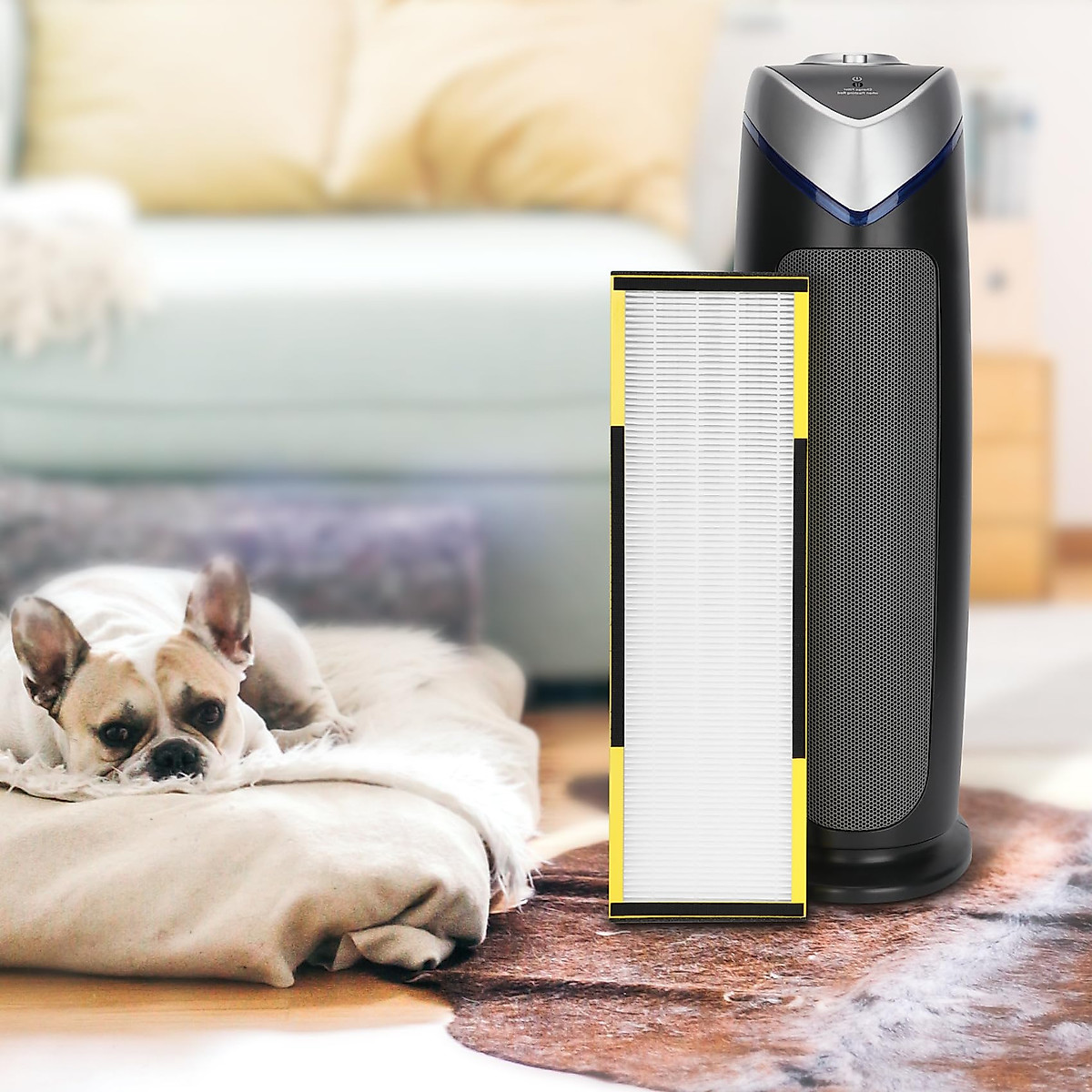 2 Pack FLT4825 True HEPA Filter B Replacement with 6 Activated Carbon Pre-Filters Compatible with Guardian AC4825 AC4300 AC4800 AC4900 AC4850 Air Purifier