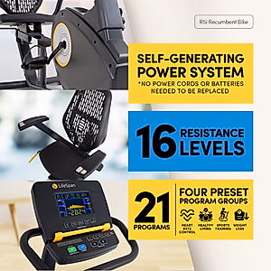 LifeSpan Fitness Recumbent Bike LifeSpan R5i Recumbent Stationary Bike, Black