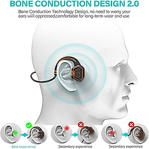 ip68 Waterproof Swimming mp3 binaural Hook Aftershock Bluetooth Open-Ear Wireless Bone Conduction Headphones in-Ear Headphones