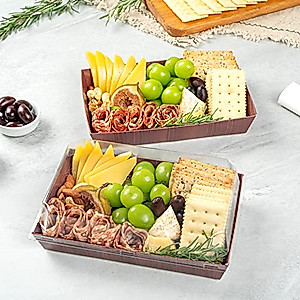 Restaurantware Matsuri Vision 8 x 5 x 1.5 Inch Medium Sushi Trays 100 Greaseproof Sushi Packaging Boxes - Lids Sold Separately Disposable Wood Grain Paper Sushi Containers For Entrees Or Snacks