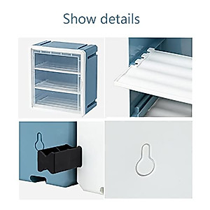 Medicine Box Wall-Mounted Medicine Cabinet Household Multi-Layer Free Movement of Compartments Non-Porous Wall Mount Plastic (Without Medicine)