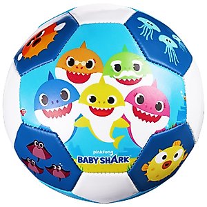 Capelli Sport Baby Shark's Big Show! Kids Soccer Ball Size 3, Family Design Officially Licensed Futbol for Boys and Girls Soccer Players, Multi