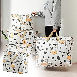 1/3Pcs Large Storage Bags, Storage Bins Closet Organizer Large-capacity Storage Bag With Handle Largecapacity Storage Bag Foldable Bucket For Quilt Blanket Suitcase Comforters Furniture Cover (51*12*45CM)