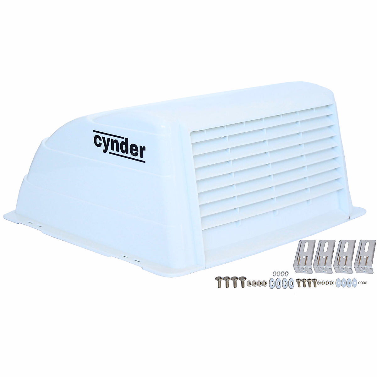 Cynder 02064 Impact Resistant Universal Roof Vent Cover RV Camper Trailer RV Motorhome (White)(2 Pack)