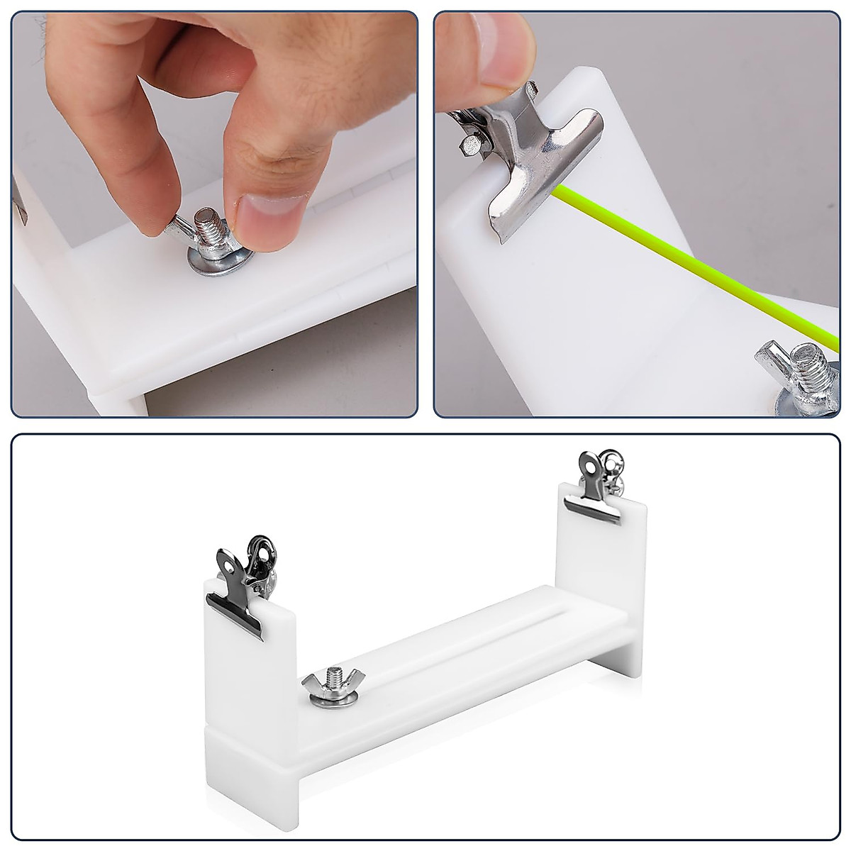 PEUTIER Bracelet Jig, Adjustable Paracord Bracelets Kit U Shape Bracelet Maker Holder Wristband Maker with 2 Clips for Paracord Weaving DIY Craft Hand Bracelet Braiding Tools, Fall Resistant