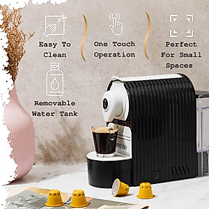 Mixpresso Espresso Machine for Nespresso Compatible Capsule, Single Serve Coffee Maker Programmable for Espresso Pods, Premium Italian 19 Bar High Pressure Pump 27oz 1400w Black Coffee Maker