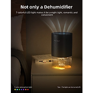 Dehumidifiers, Small Dehumidifiers for Home Bedroom 2300 Cubic Feet with Auto-off, Ultra-Quiet Mini Dehumidifier with Lights Energy Saving for Basement Bathroom Office RV