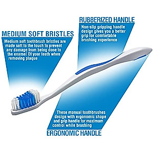 Online Best Service 100 Toothbrush Standard Classic Medium Soft Individually Wrapped