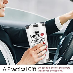 Wife Gifts from Husband - Gifts for Wife - Wedding Anniversary, Birthday Gifts for Wife, Mothers Day Gifts - Romantic Gifts for Her, Funny I Love You Gifts for Her - Gift for Wife - 20 Oz Tumbler