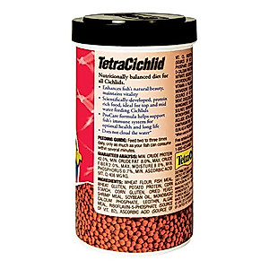 TetraCichlid fish Floating Cichlid Pellets 6 Ounces, Nutritionally Balanced Diet (77063)