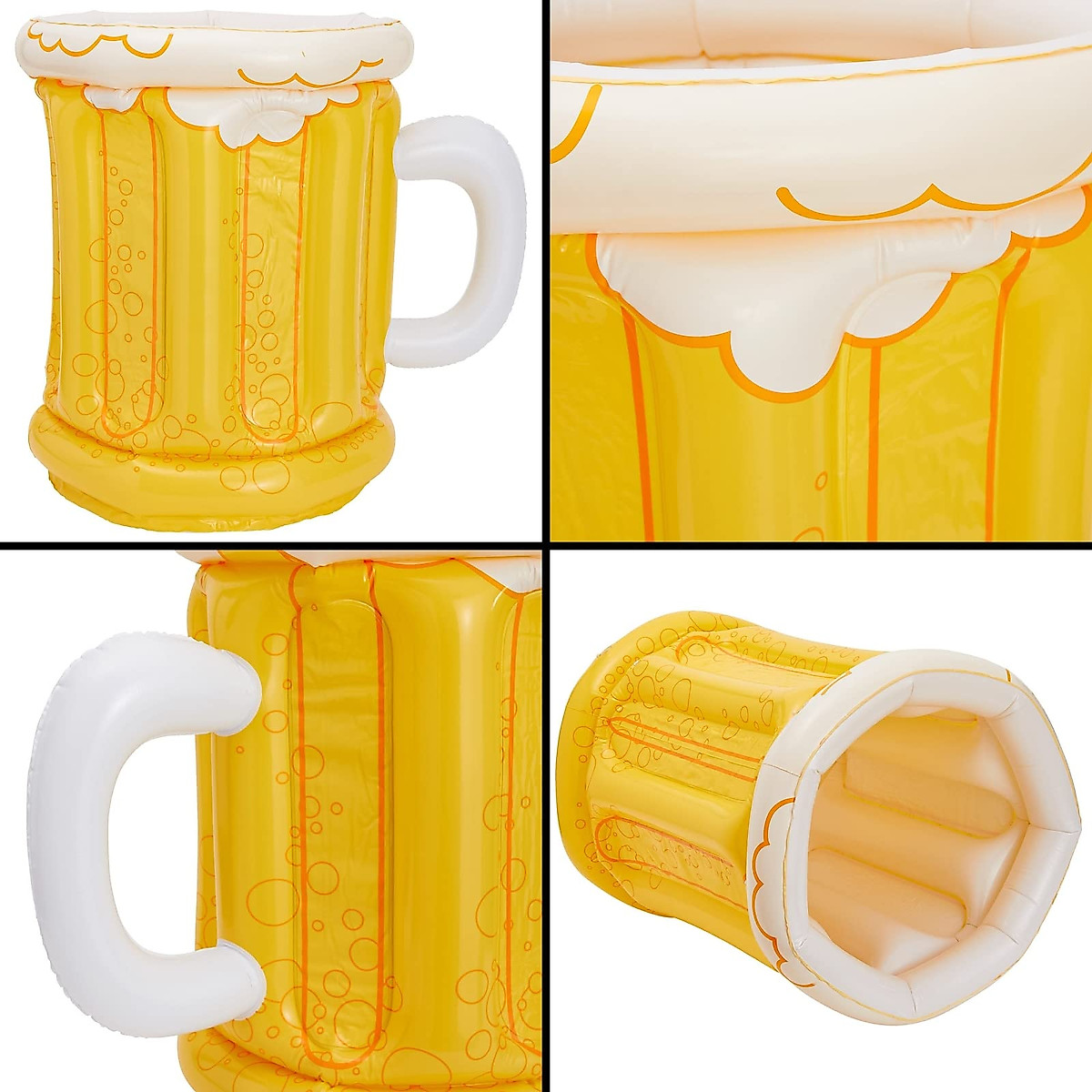 Inflatable Beer Mug Cooler for Pool Party Supplies, BBQ, Beach Parties ...