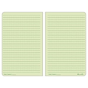 Rite In The Rain Weatherproof Tactical Field Notebook, 4 5/8" x 7", Green Cover, Universal Pattern with Reference Materials (No. 980), One Size (980L)