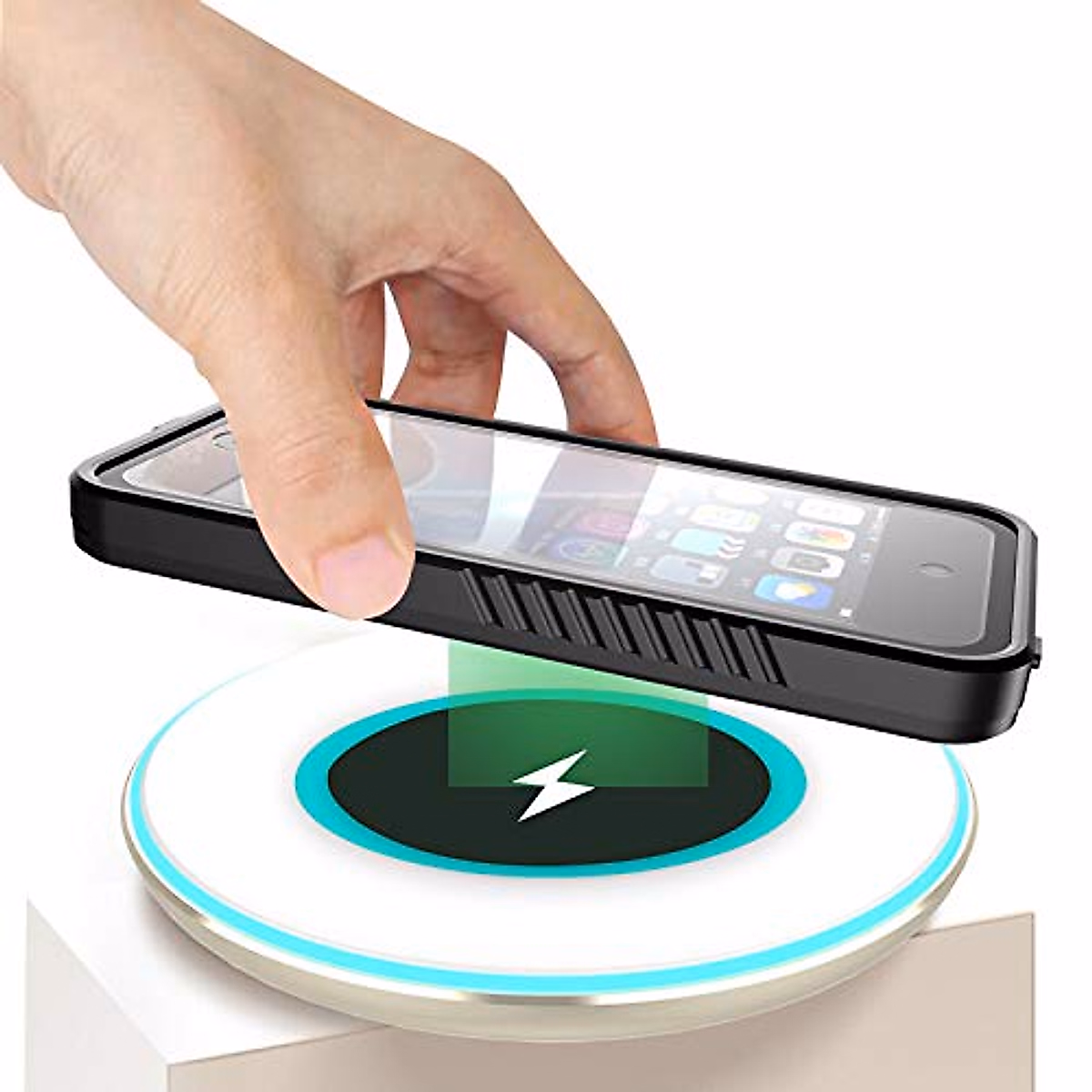 iPod Touch 7 Case Waterproof, DINGXIN IP68 Certified Waterproof Shockproof Dirtproof Snowproof Rugged Case for iPod Touch 7th Generation 2019 (Black)