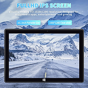 Svikou【Win11 Pro/Office 2019 Portable 10.1'' 2-in-1 Laptop, 2K(1920x1200) FHD IPS Tablet Notebook with Removable Keyboard, Celeron J3455 Quad Core CPU (1.5-2.5GHz), 2 Cameras,Black (8G+512GB SSD)