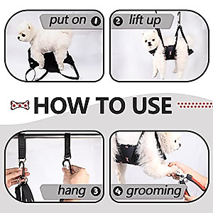 Supet Dog Grooming Hammock Harness for Cats Dogs, Relaxation Pet Grooming Hammock Restraint Dog & Small Animal Leashes Sling for Grooming Dog Grooming Helper for Nail Trimming Clipping Grooming