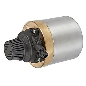 Little Giant S580PT-20 115 Volt, 740 GPH Oil-less Stainless Steel and Bronze Direct Drive Pump for Fresh or Salt Water Ponds or Fountains, Steel, 517100002