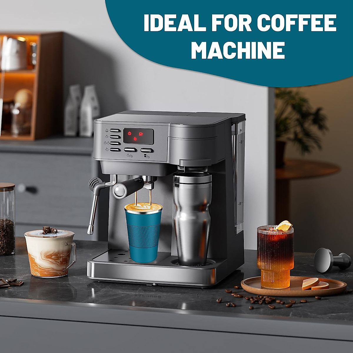 Insulated Coffee Tumblers with Flip Lid 12oz / 17oz, Stainless Steel Travel Coffee Mug Leak Proof, Vacuum Insulated Coffee Mug Thermos Cup, Keeps Cold and Hot for Coffee Tea