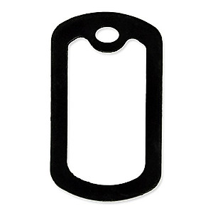 PinMart Military Dog Tag Silencer – Silicone Rubber ID Tag Protector – Tag Edge Bumper Prevents Noise & Scratching, Black