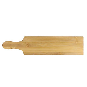 HinLot 3 Slots Bamboo Wine Serving Display Rack Flight Paddle Board for Wine Glass Jars (1)