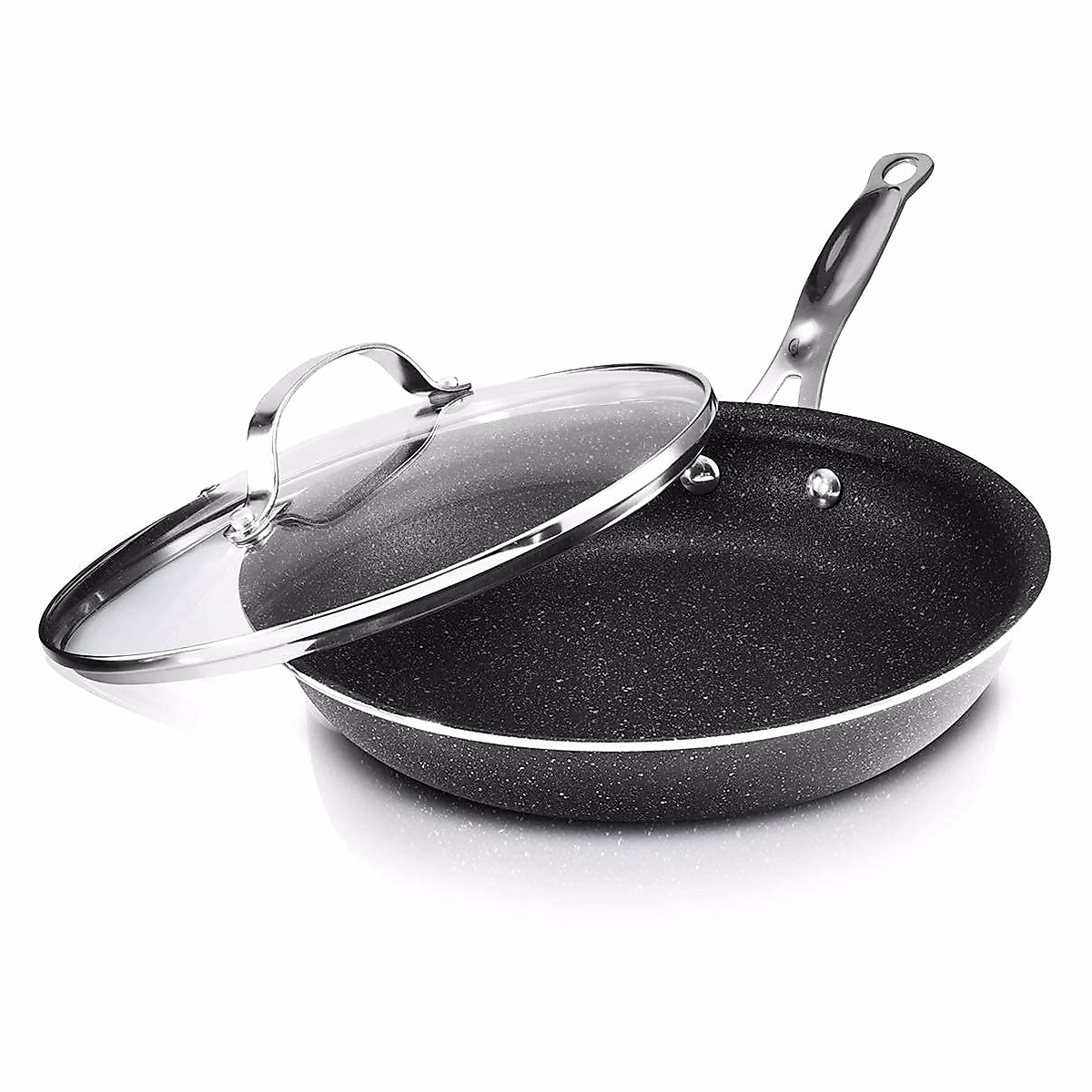 Granitestone Original 5-Piece Nonstick Cookware Set, Scratch-Resistant Pots and Pans, Granite-coated Anodized Aluminum, Dishwasher-Safe, PFOA-Free Kitchenware As Seen On TV