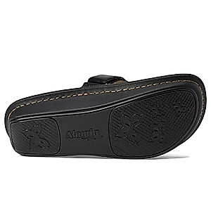 Alegria Womens Carina Coal Leather Thong Sandal 9 M US