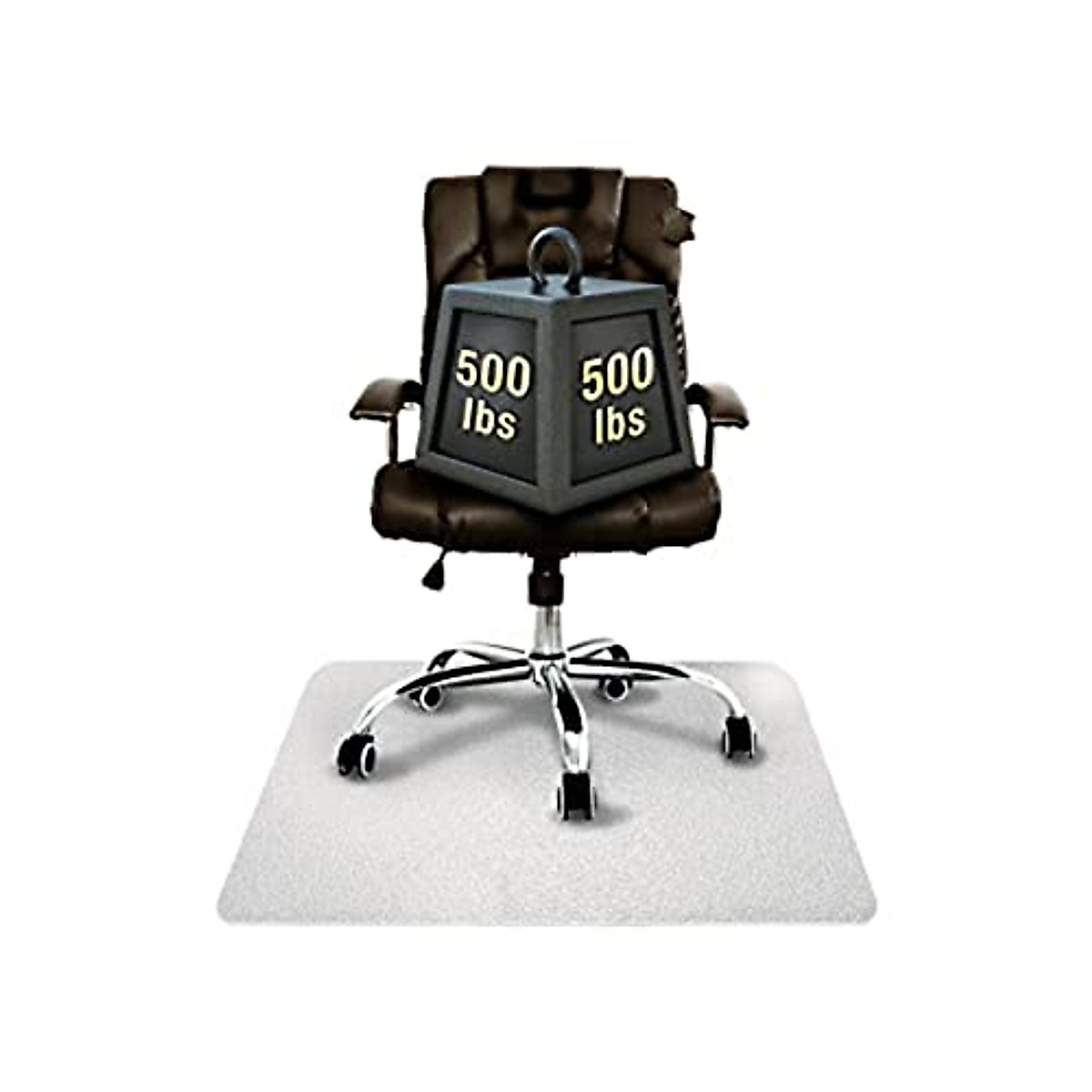 Floortex Extra Thick Heavy Duty Polycarbonate Chair Mat 35" x 47" for Hard Floors and Carpets