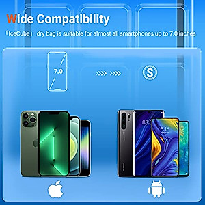 TORRAS 𝟐𝟎𝟐𝟐 𝗡𝗘𝗪 Icecube Waterproof Phone Pouch [Underwater Screen Touchable] IPX8 Waterproof with Adjustable Lanyard Clear Phone Dry Bag for iPhone 13 Pro Max/12/11 Samsung Google Up to 7.0''