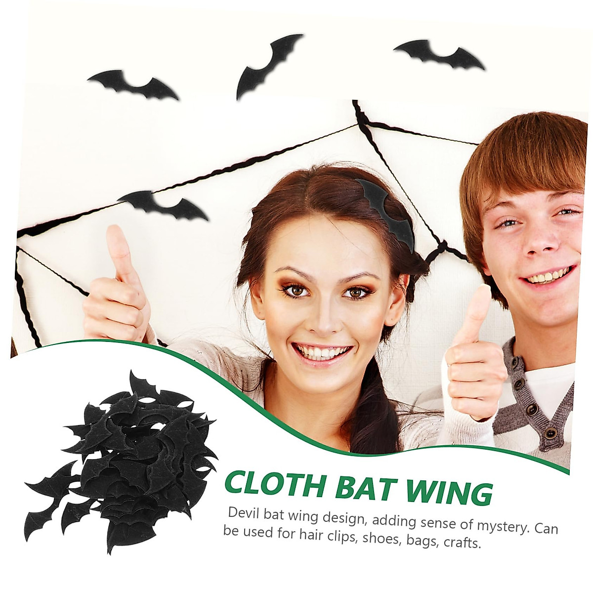 KONTONTY 50Pcs Wing Embellishments for DIY Crafts Accessories for Hair Clips Headbands Clothes and Shoes for Halloween and Creative Projects