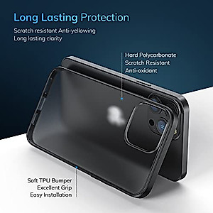 ORIbox for iPhone 13 Case - Black, Shockproof Protective Cover, Ultra-Thin Non-Slip Lightweight