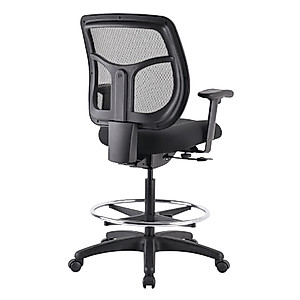 Raynor EuroTech Apollo Mesh Fabric Back Fabric Drafting Chair, Black (DFT9800)