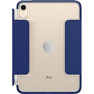 OtterBox - Symmetry 360 Elite Case for 8.3" iPad Mini 6th Gen (ONLY) - Scratch-Resistant Tablet Case with Adjustable Folio and Apple Pencil Holder (Yale Blue)
