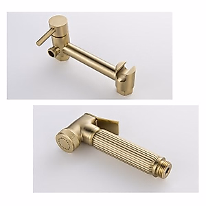 SWHC Handheld Bidet Sprayer for Toilet, Jet Spray for Toilet, Baby Cloth Diaper Sprayer with Hot and Cold Mixing Valve, Hand Held Bidet Toilet Faucet, Muslim Shower, Toilet Bidet Sprayer