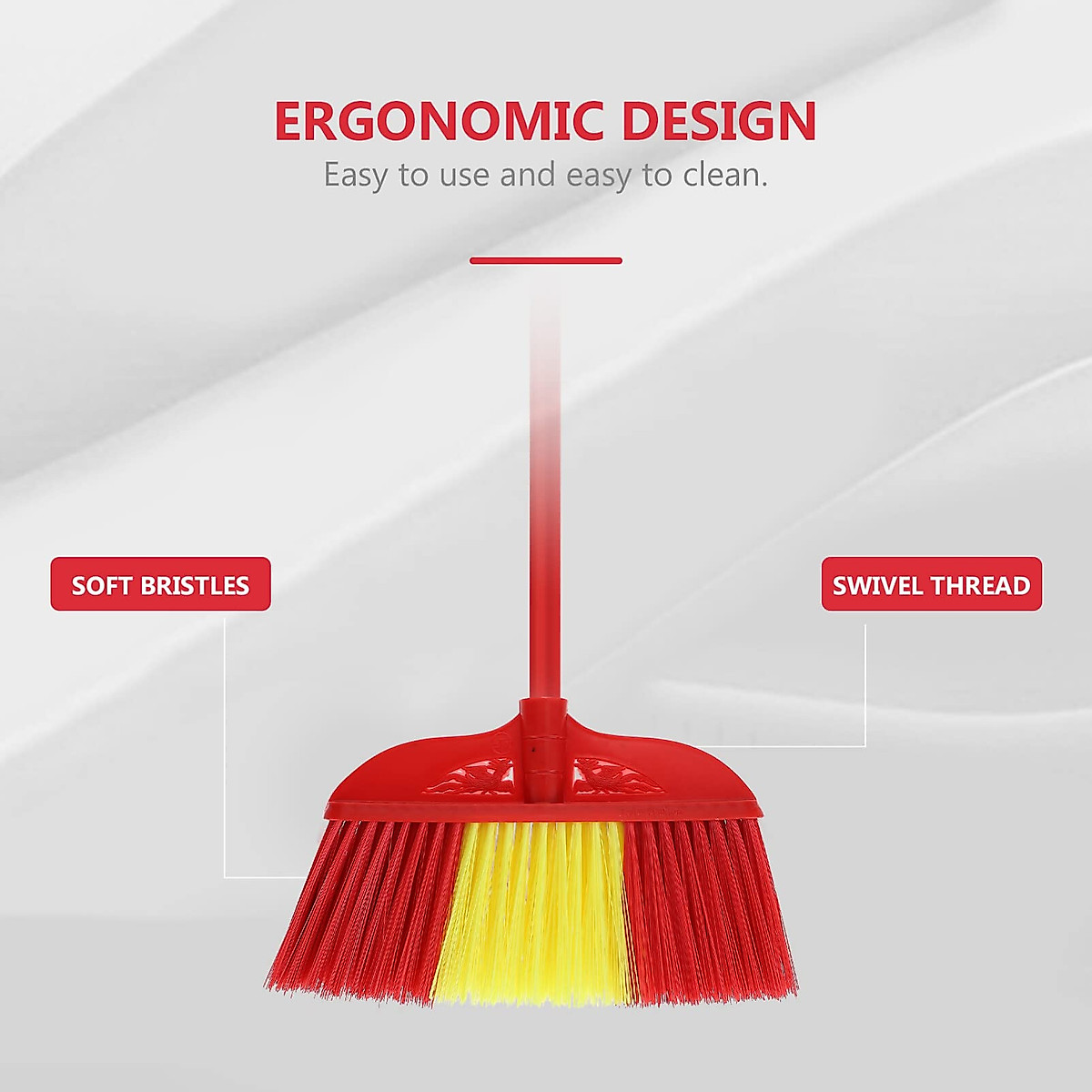 Lurrose Broom Head escobas para barrer piso Sweeping Brush Heads Brooms pooter Broom Brush Head Cleaning Broom Replacement Whisk Broom Plastic Broom Sweeper Head Steel Wire Floor
