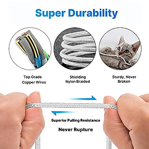 iPhone Charger [Apple MFi Certified] 2Pack 10FT Long Lightning Cable Fast Charging Nylon Braided USB Cable iPhone Charger Cord Compatible with iPhone 14 13 12 11 Pro Max XR XS X 8 7 6 Plus SE, iPad