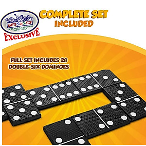 Mɑtty's Toy Stop Deluxe Giant 7" EVA Foam Dominoes Double Six, 28 Piece Set