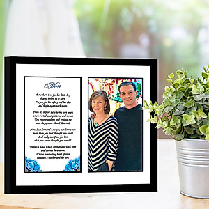 Sweet Poem for Mom from Son, Birthday or Mother's Day, Add 4x6 Inch Photo