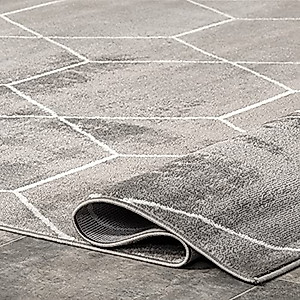 nuLOOM Veronica Geometric Honeycomb Area Rug, 8' x 10', Grey