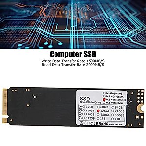 ASHATA M.2 NVMe 2280 SSD M.2 NVMe PCIe Internal Solid State Drive for Gaming and Heavy Graphics, High Speed Low Latency Gaming SSD for Computer(1TB)