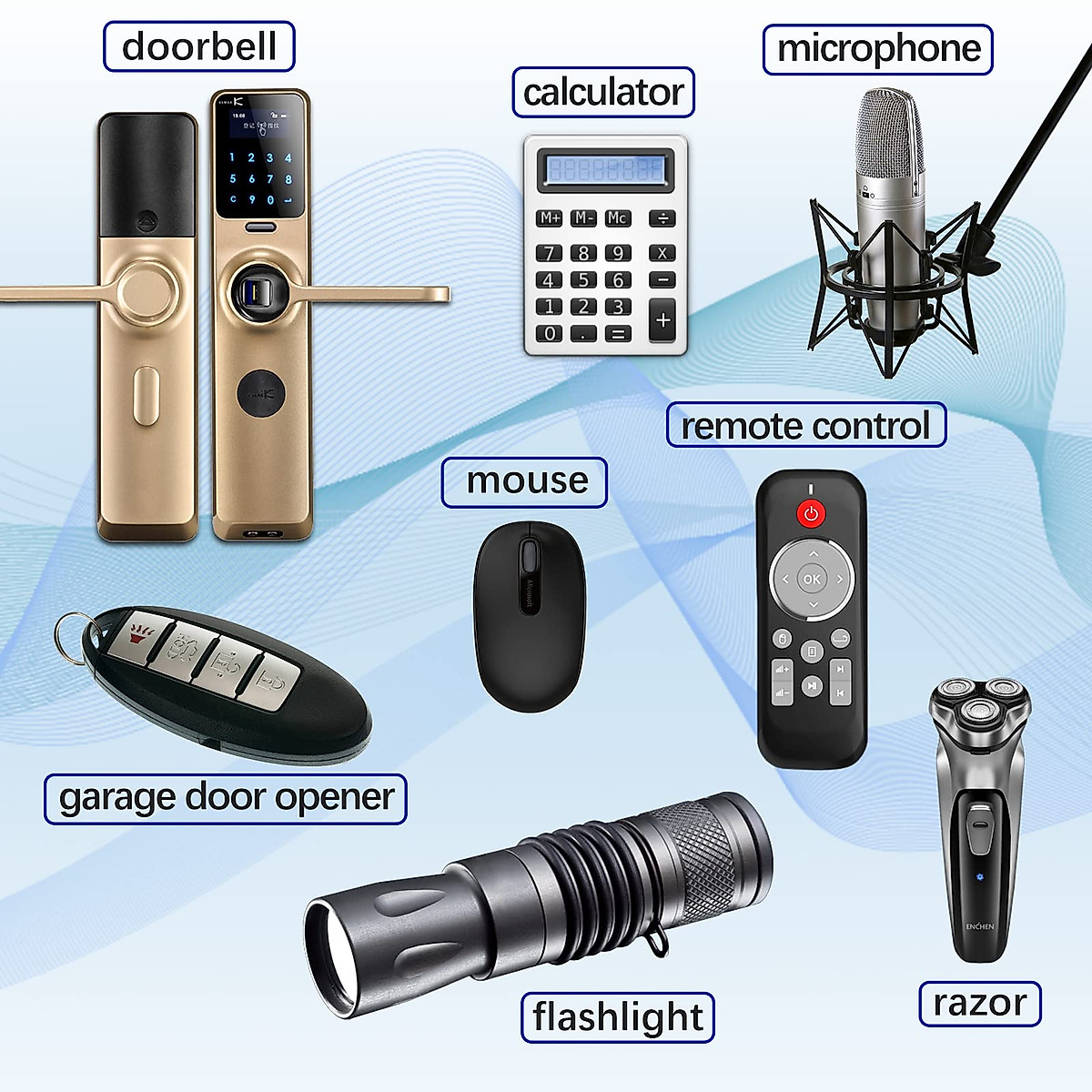 PKECLL 23A 12 Volt Battery 10-Count, A23 Battery for Garage Door Openers Ceiling Fan Remotes Doorbells (10 Pack)