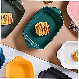 Luxshiny Nonstick Bakeware Ceramic Griddle Ceramic Loaf Pan Ceramic Bakeware Brownie Pan Baking Loaf Pan Spaghetti Deep Baking Dish Oven Kitchen Supplies Bread Baking Tray Cake Baking Tray