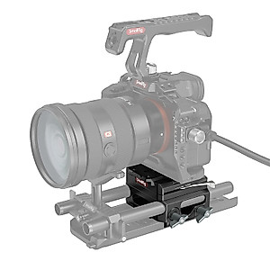 SmallRig Lightweight Base Plate Riser System with Dual 15mm Rod Clamp, Base Plate Magnesium Alloy Version, w/Plate for Manfrotto Style, 40% Lighter - 3067