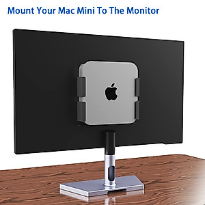 Hikig Mac Mini VESA Mount/Wall Mount/Under Desk Mount, Custom Mount for The Mac Mini, Mac Mini VESA Mounting Stand/Mounting Bracket - Black