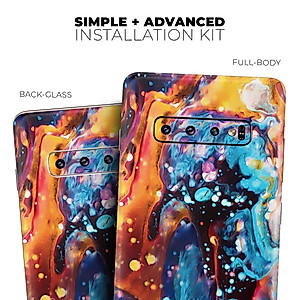 DesignSkinz Blurred Abstract Flow V12 Protective Vinyl Decal Wrap Skin Cover Compatible with The Samsung Galaxy S20 (Screen Trim & Back Glass Skin)