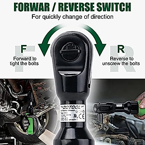 Dotool 3/8" Air Ratchet Wrench 50 ft-lbs Max Torque Output Professional Pneumatic Aluminum 160 RPM Comfort Grip, Lightweight, Compact, Forward/Reverse Control