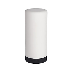 WENKO Dish Soap Dispenser for Kitchen Sink, Squeeze Bottle for Liquid and Hand Lotion, Round Refillable Plastic Bottles, Easy to Fill and to use, 8.5 oz, White