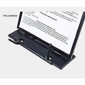 Hanghs Desktop Document Book Holder with 7 Adjustable Positions, 13.9" x 8.2" (Black)