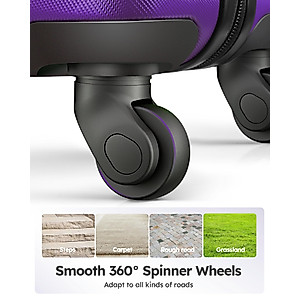 Suitour Luggage Sets 3 piece, Hardside Lightweight Suitcase sets with Spinner Wheels,TSA Lock,20/24/28 inches Travel luggage…